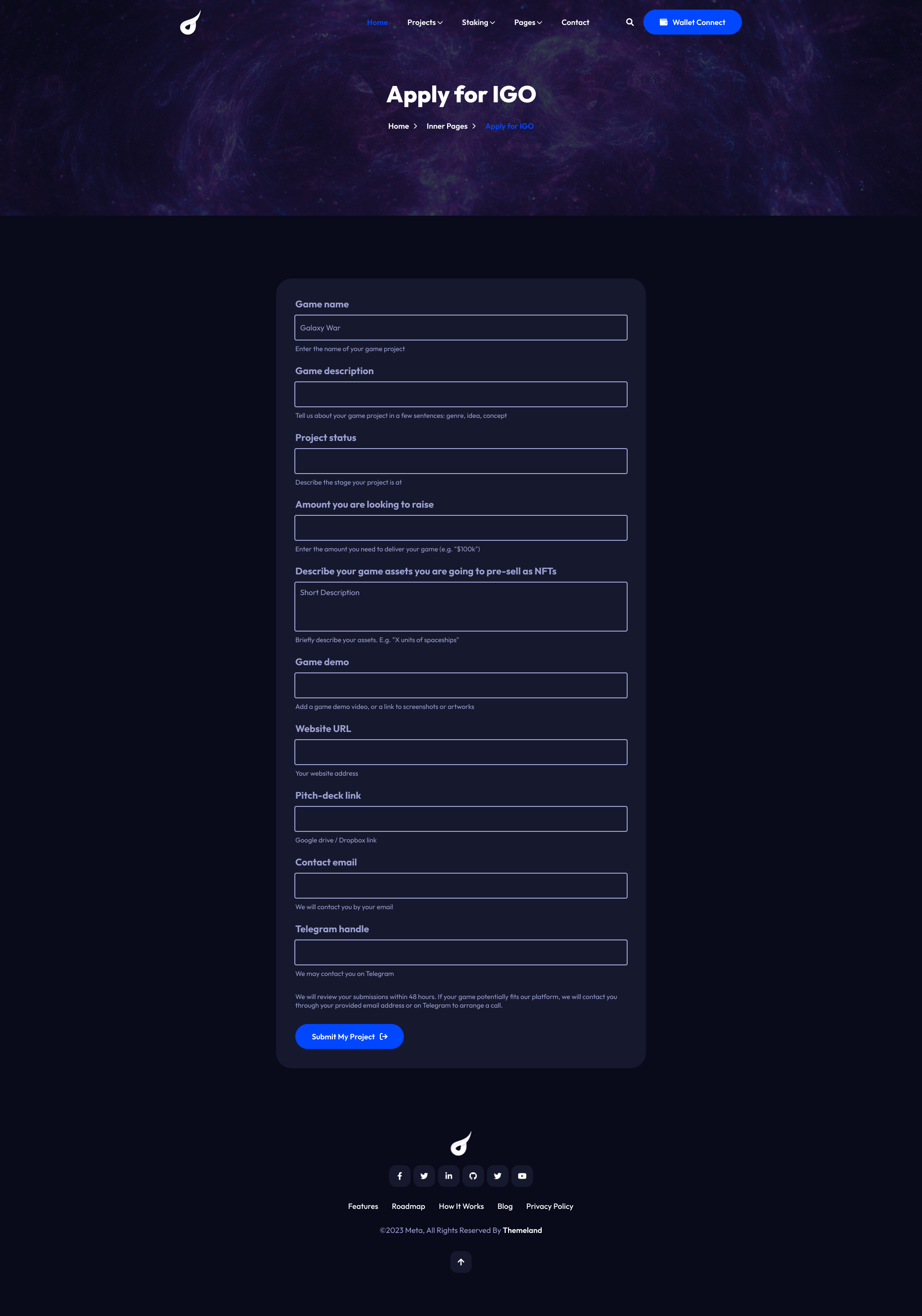 Meta - IGO Launchpad Figma Template by theme_land | ThemeForest